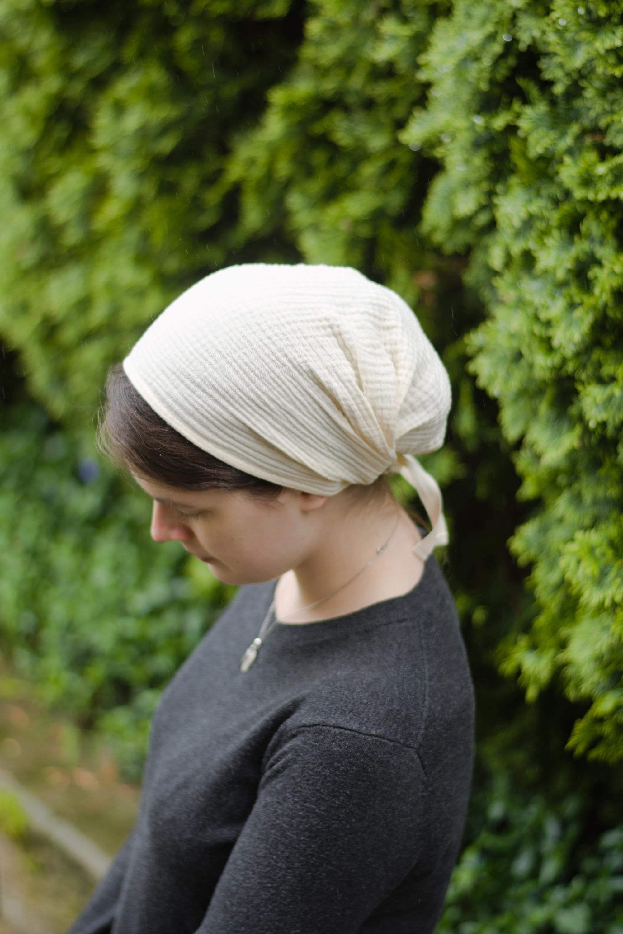 Cotton Muslin - Full Coverage Headcovering Headwrap – Silver Stitching